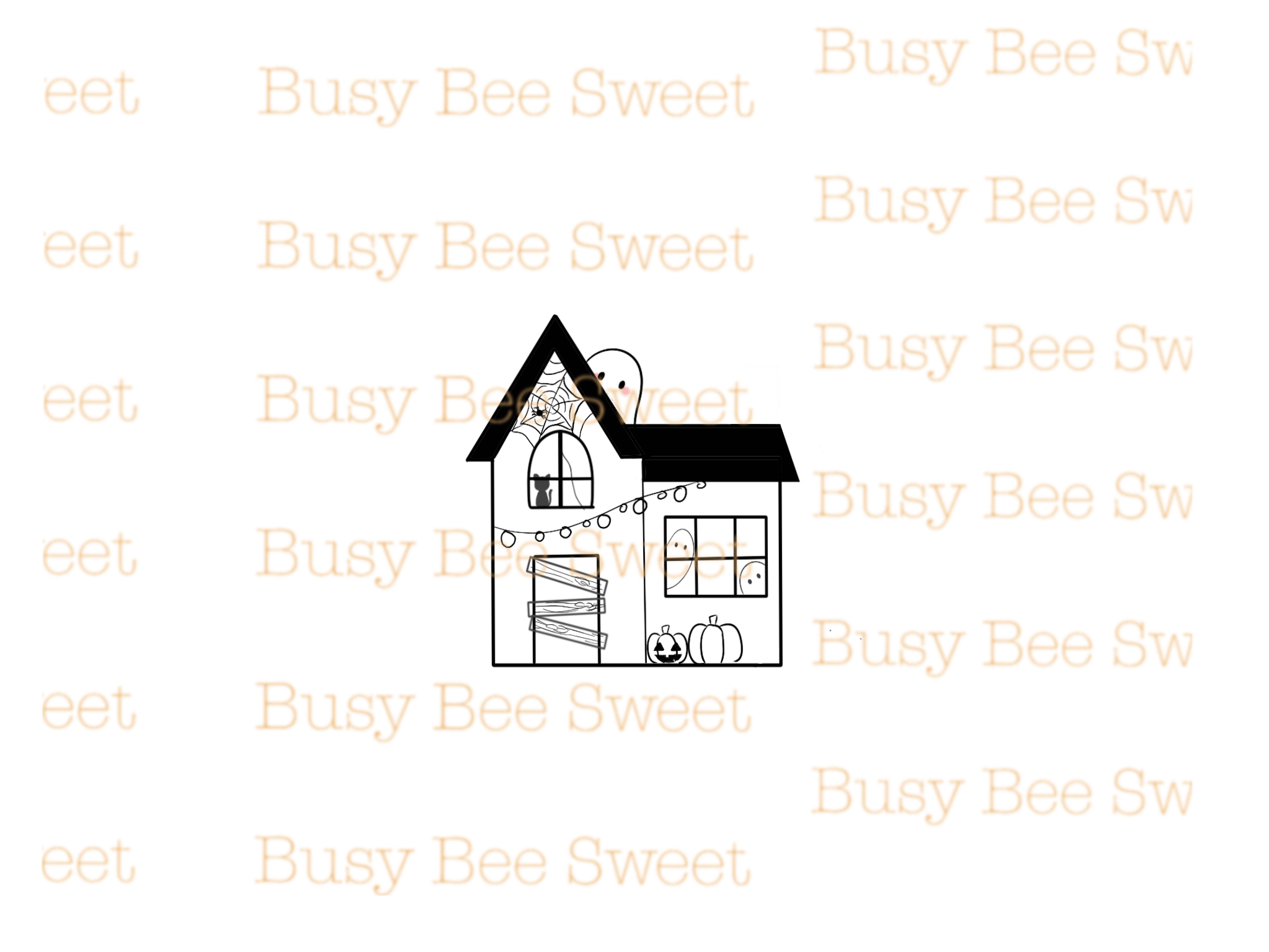 Haunted House Cutter-with ghost – Busy Bee Sweet