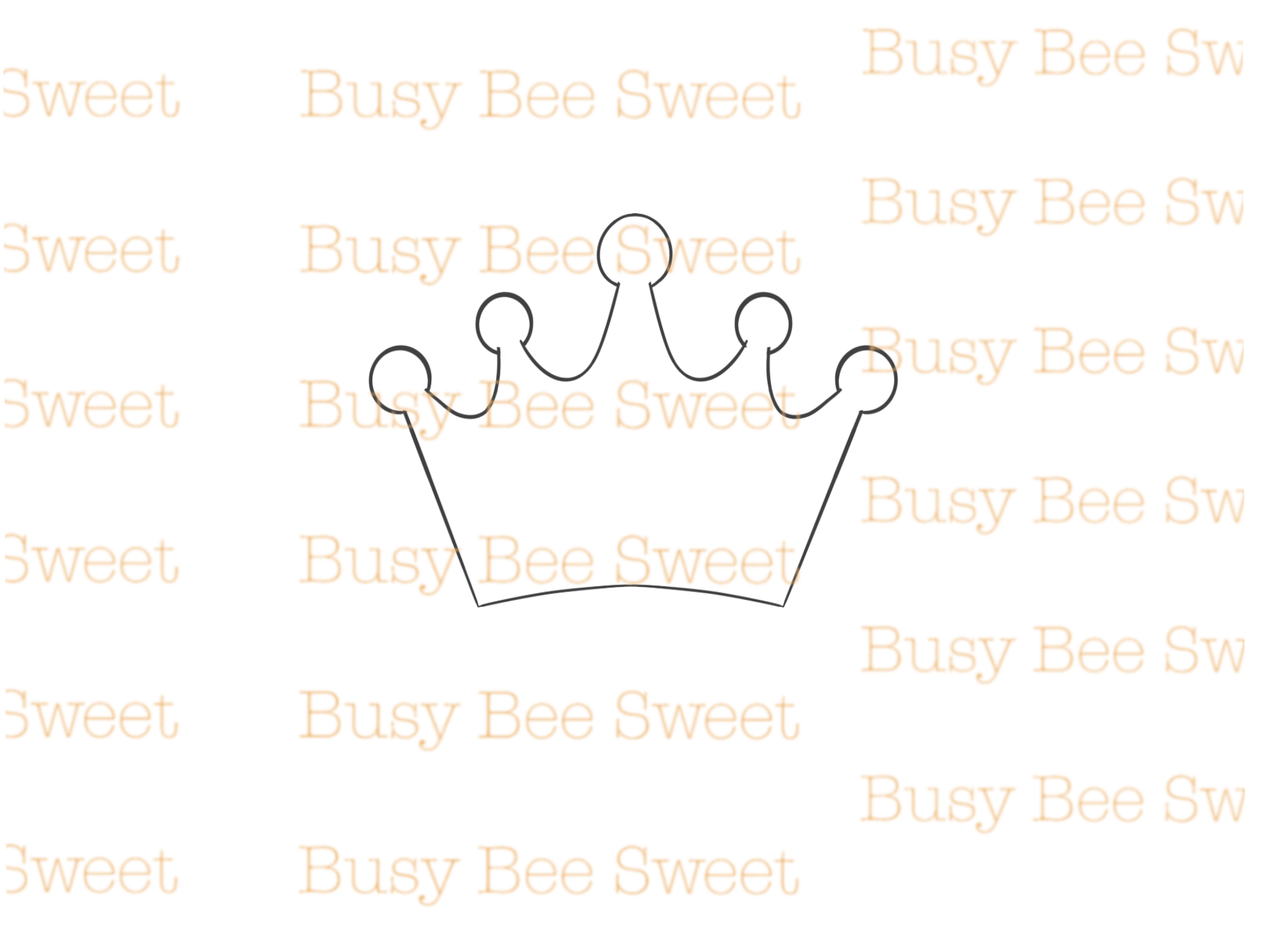 Princess Crown Cookie Cutter 01 Busy Bee Sweet