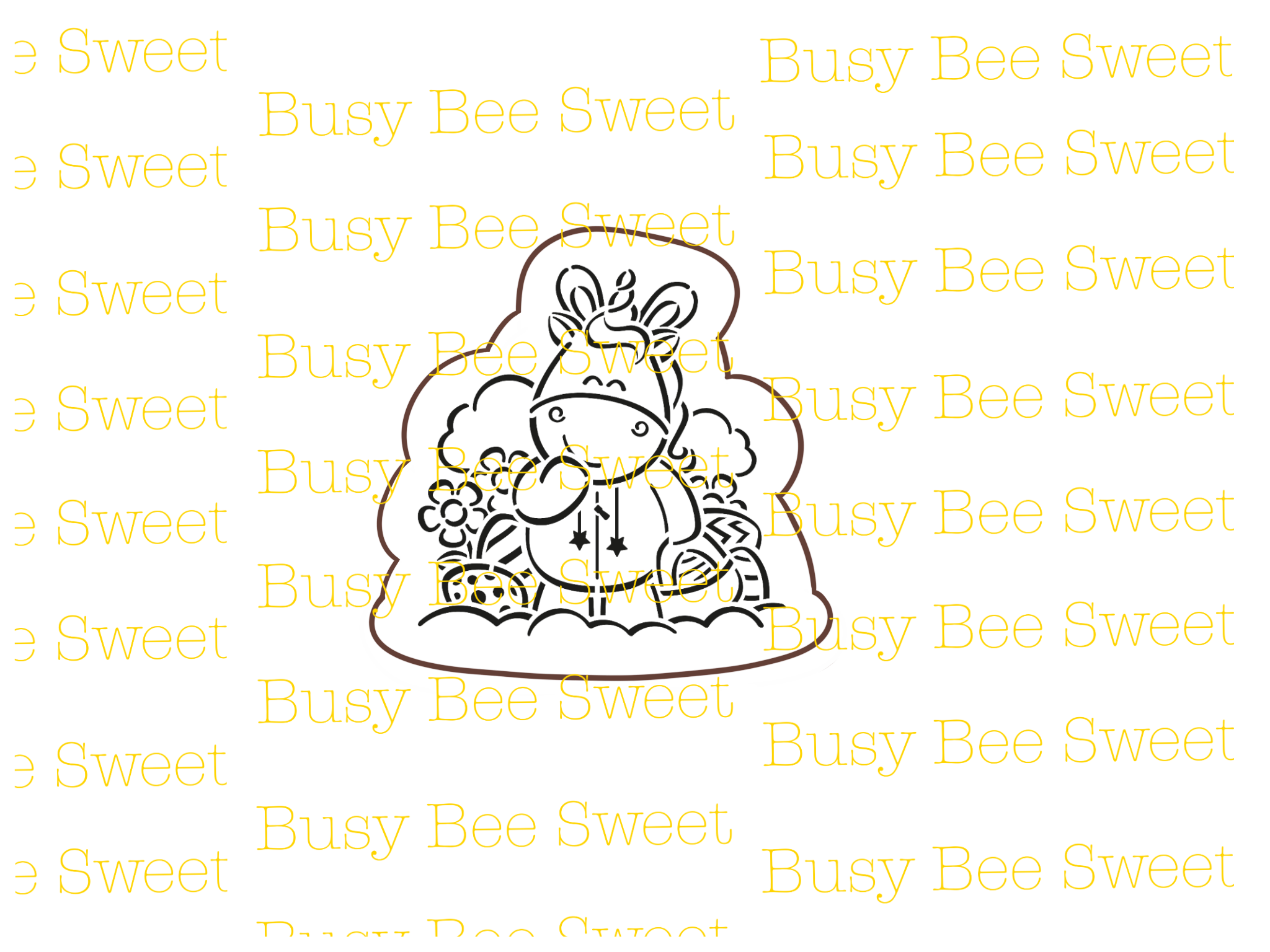 Easter Unicorn stencil – Busy Bee Sweet