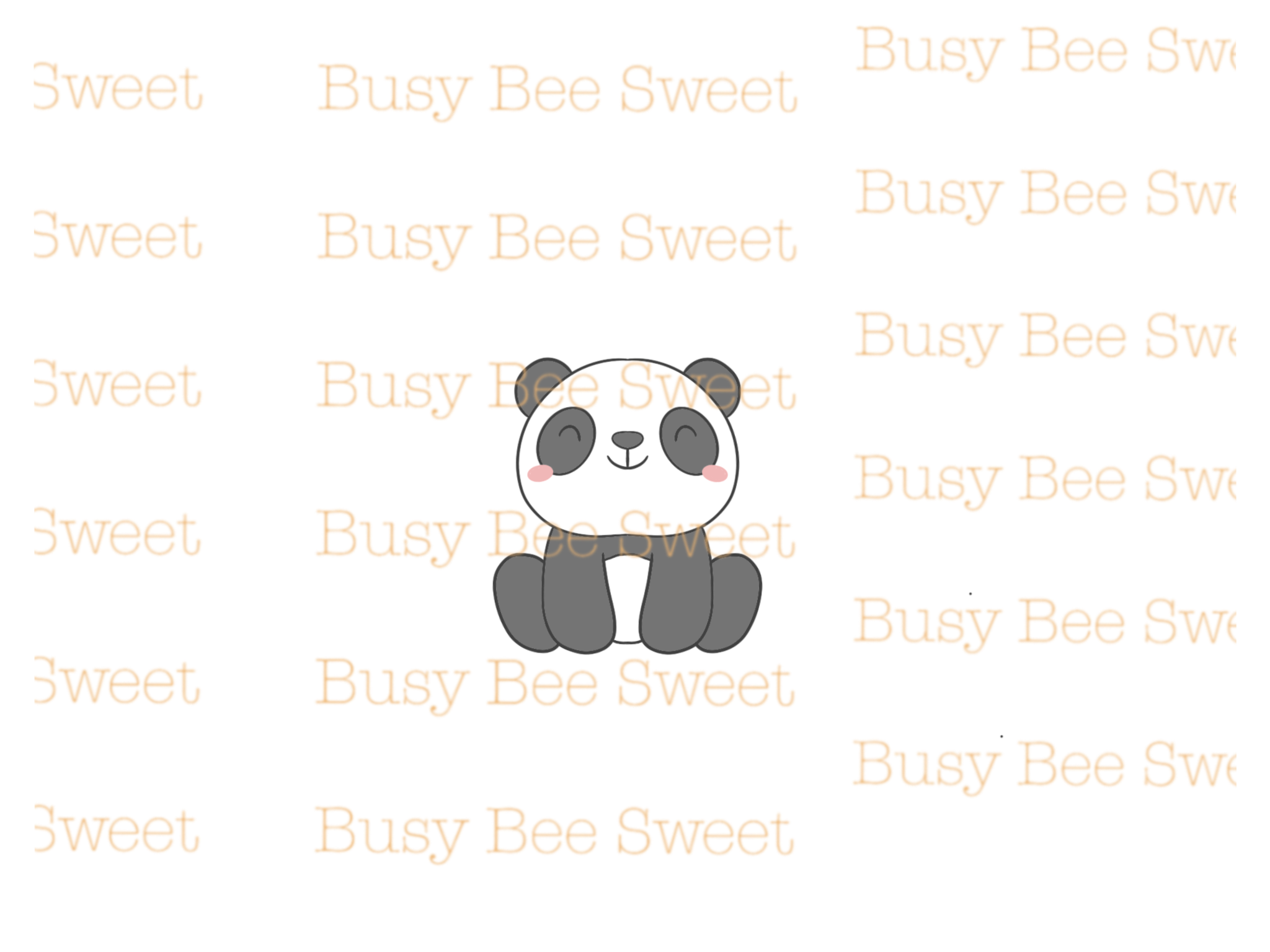 Panda (whole body) cutter- sitting – Busy Bee Sweet