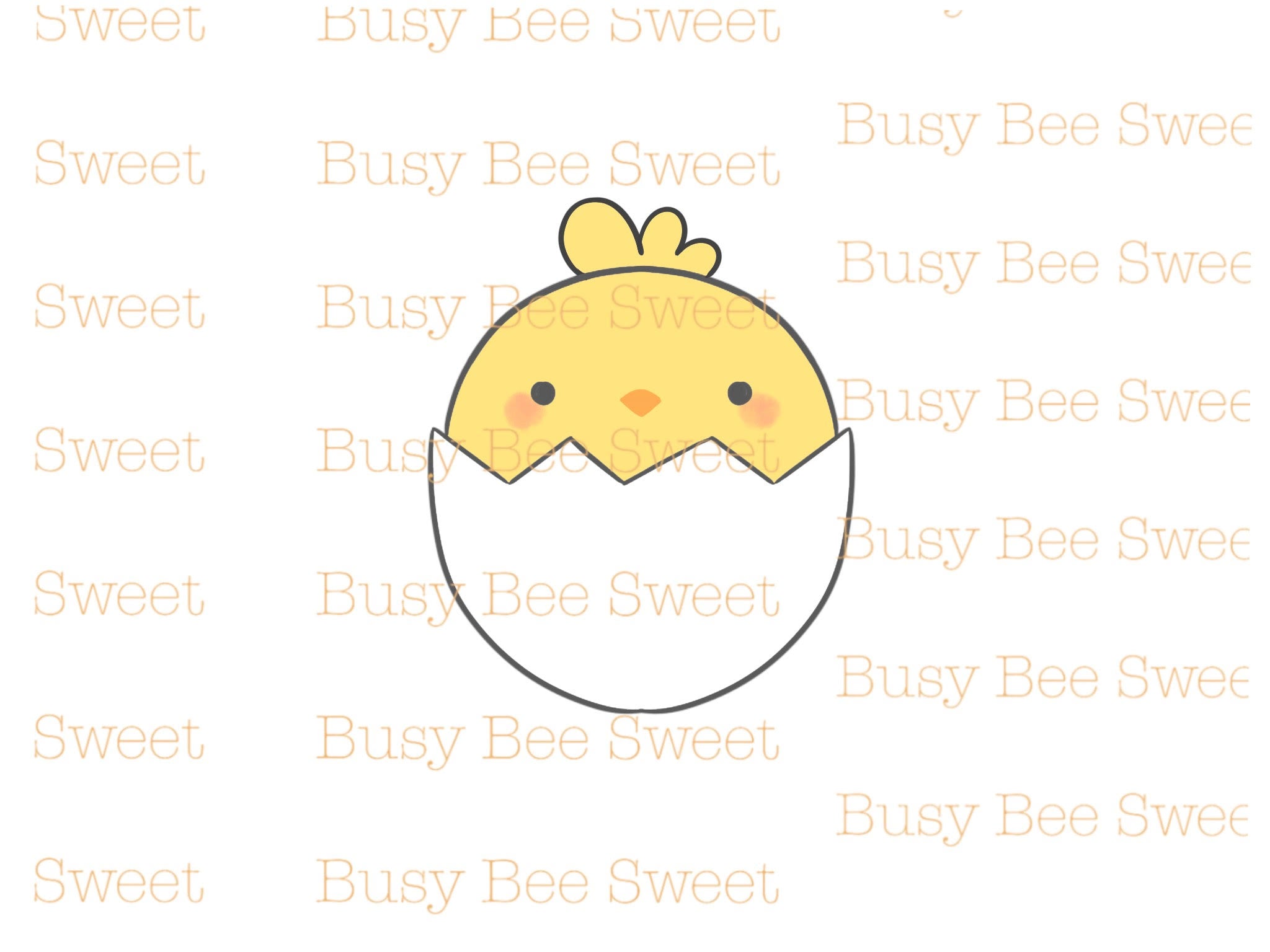 Chick in eggshell cutter – Busy Bee Sweet